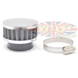 Compact 43mm Chrome End Cap Air Filter
