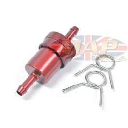 Fuel Filter- Inline CNC Red 1/4